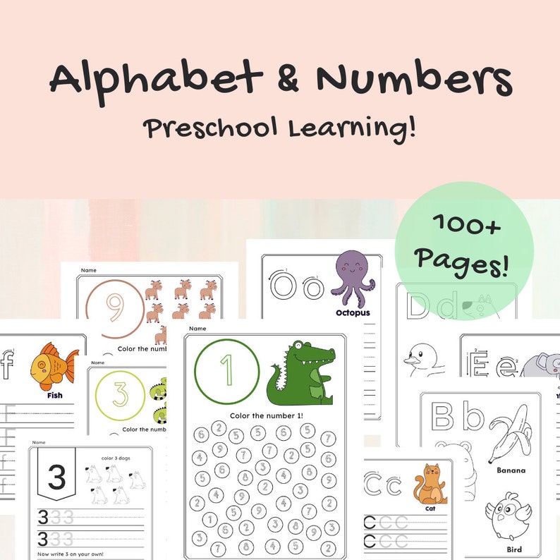 Preschool Writing | Alphabet and Numbers | Number Tracing Worksheets ...