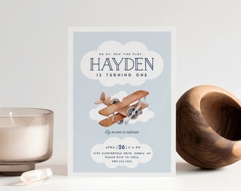 Airplane, Aviation Birthday Invitation - Etsy