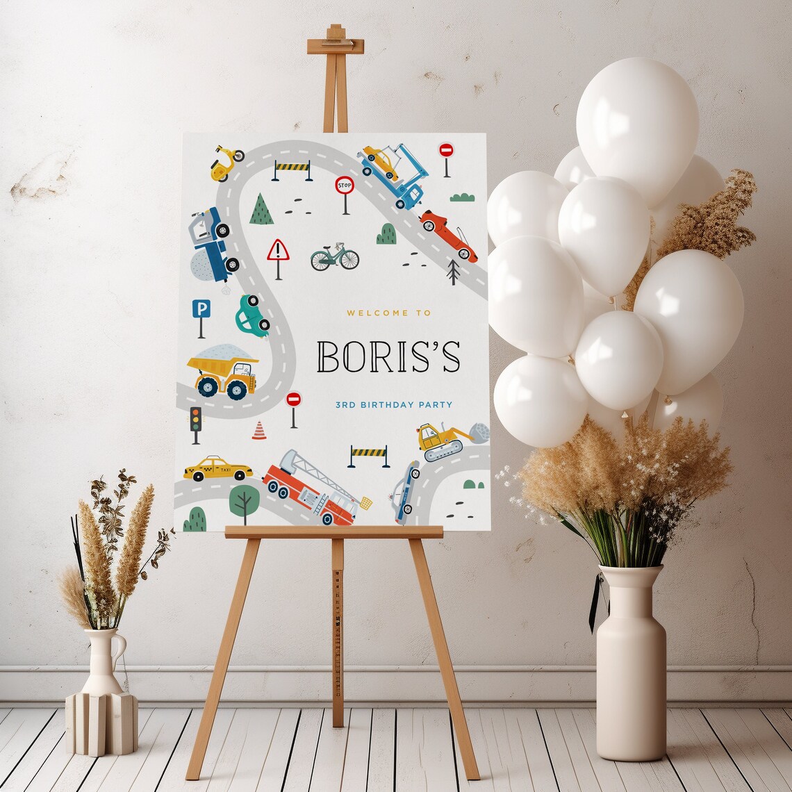 Transportation Birthday Welcome Sign City Transportation - Etsy