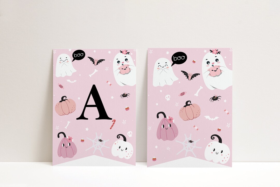 Spooky Birthday Flag Banner Spooky Ghoul Theme Party Decor Girl ...