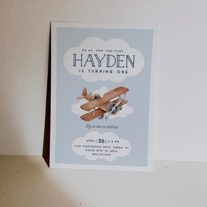 Airplane Birthday Favor Tags Template - Personalized Aviation Theme ...