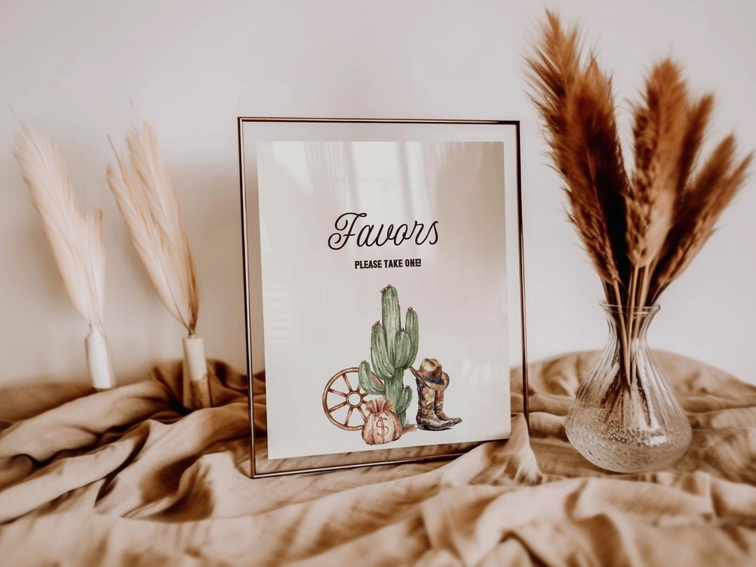 Wild West Birthday Table Sign - Cowboy Theme Party Decor - Country ...