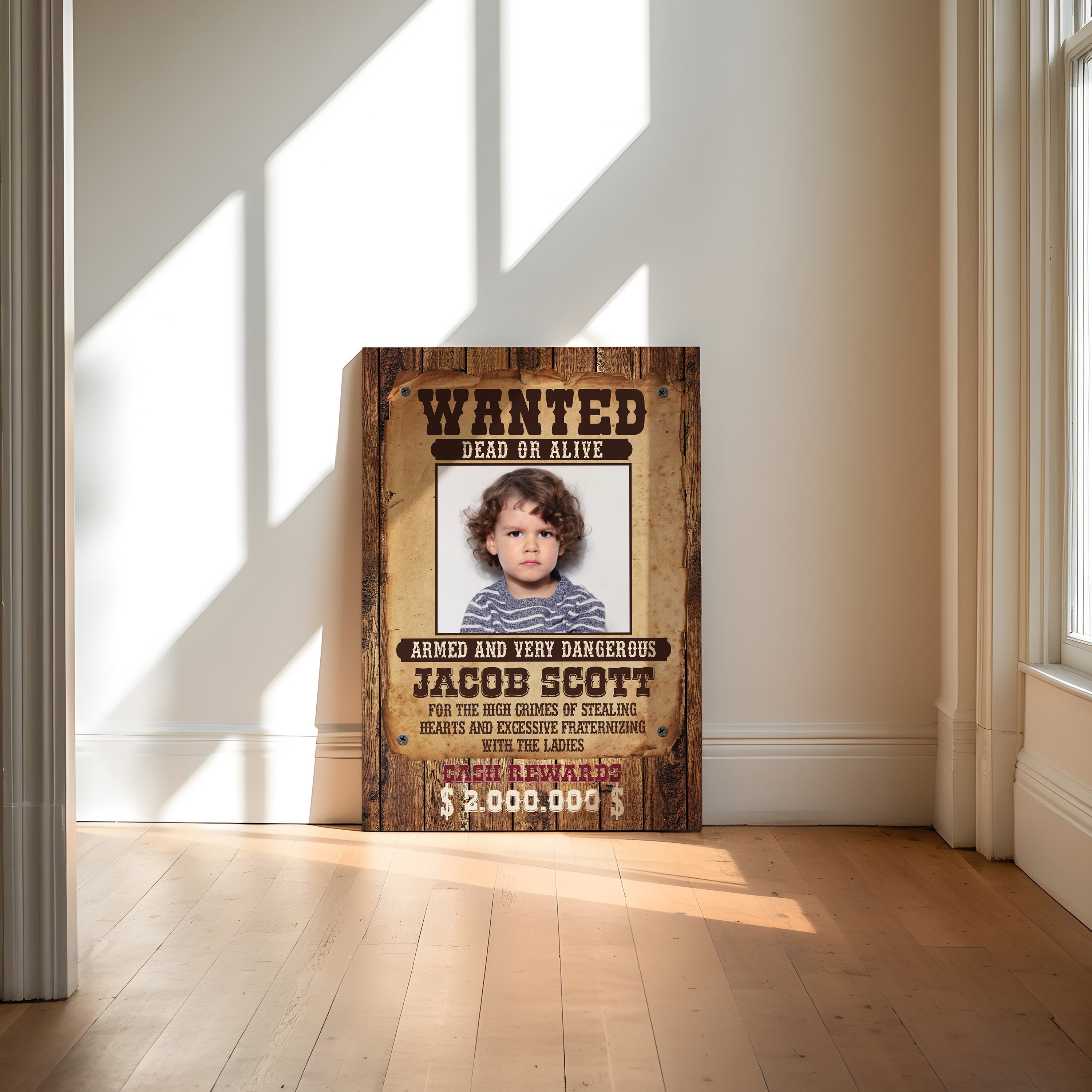 Editable Western Wanted Poster Template Western Outlaw Reward Sign Wild ...