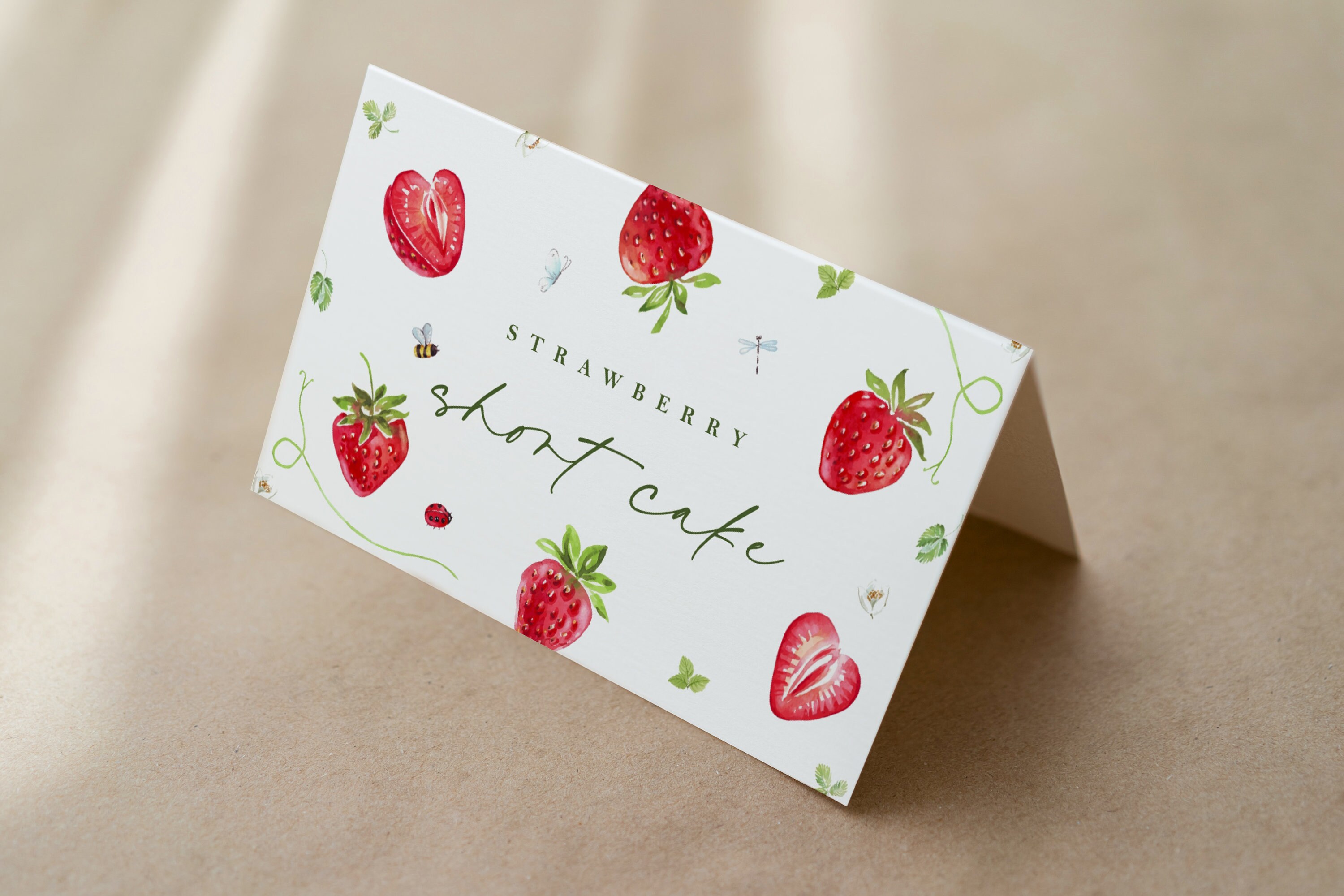 Strawberry Birthday Food Tent: Berry Sweet Party Decor (editable ...