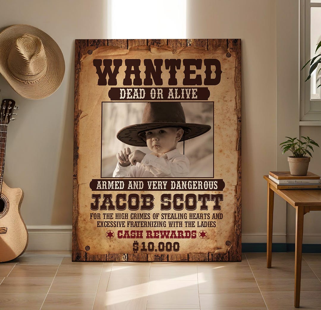 Wanted Poster Sign: Editable Wild West Outlaw Reward Sign - Western ...