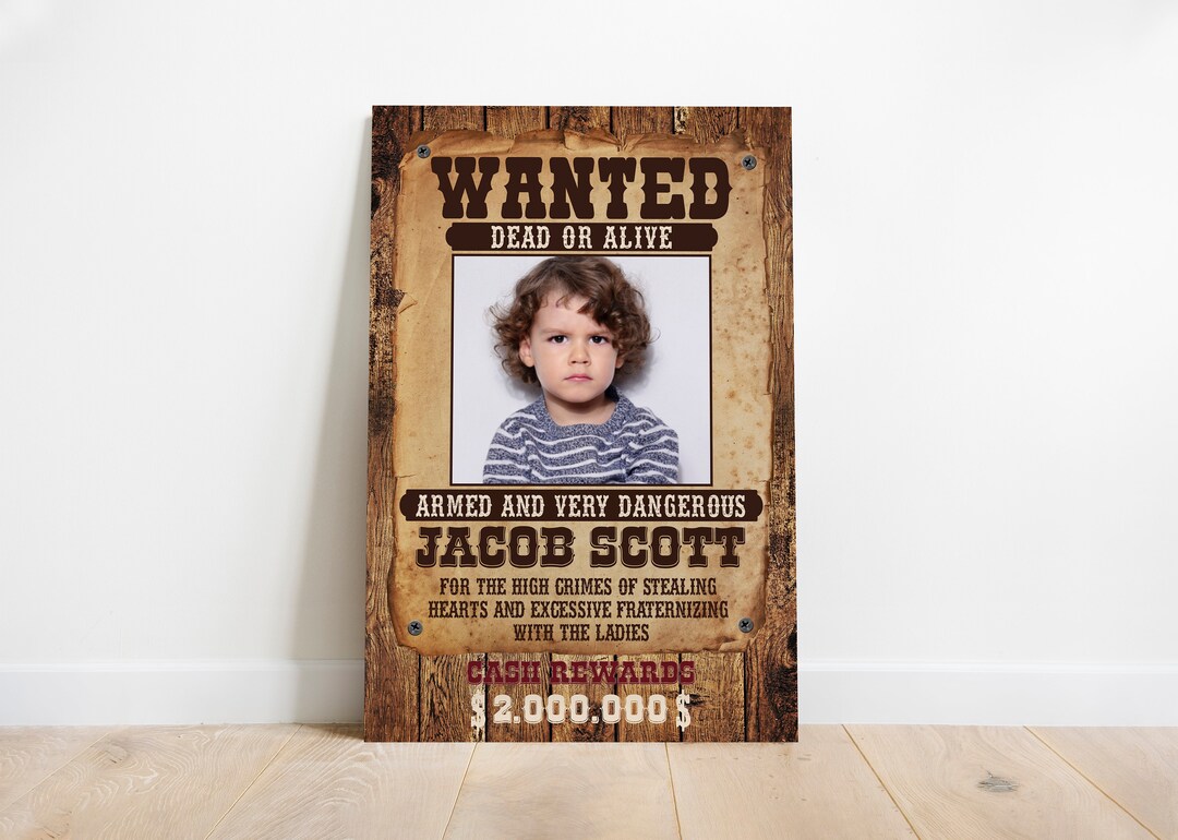 Editable Western Wanted Poster Template - Western Outlaw Reward Sign ...