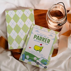 Masters Golf Birthday Invitation - Golf First Birthday Invite ...