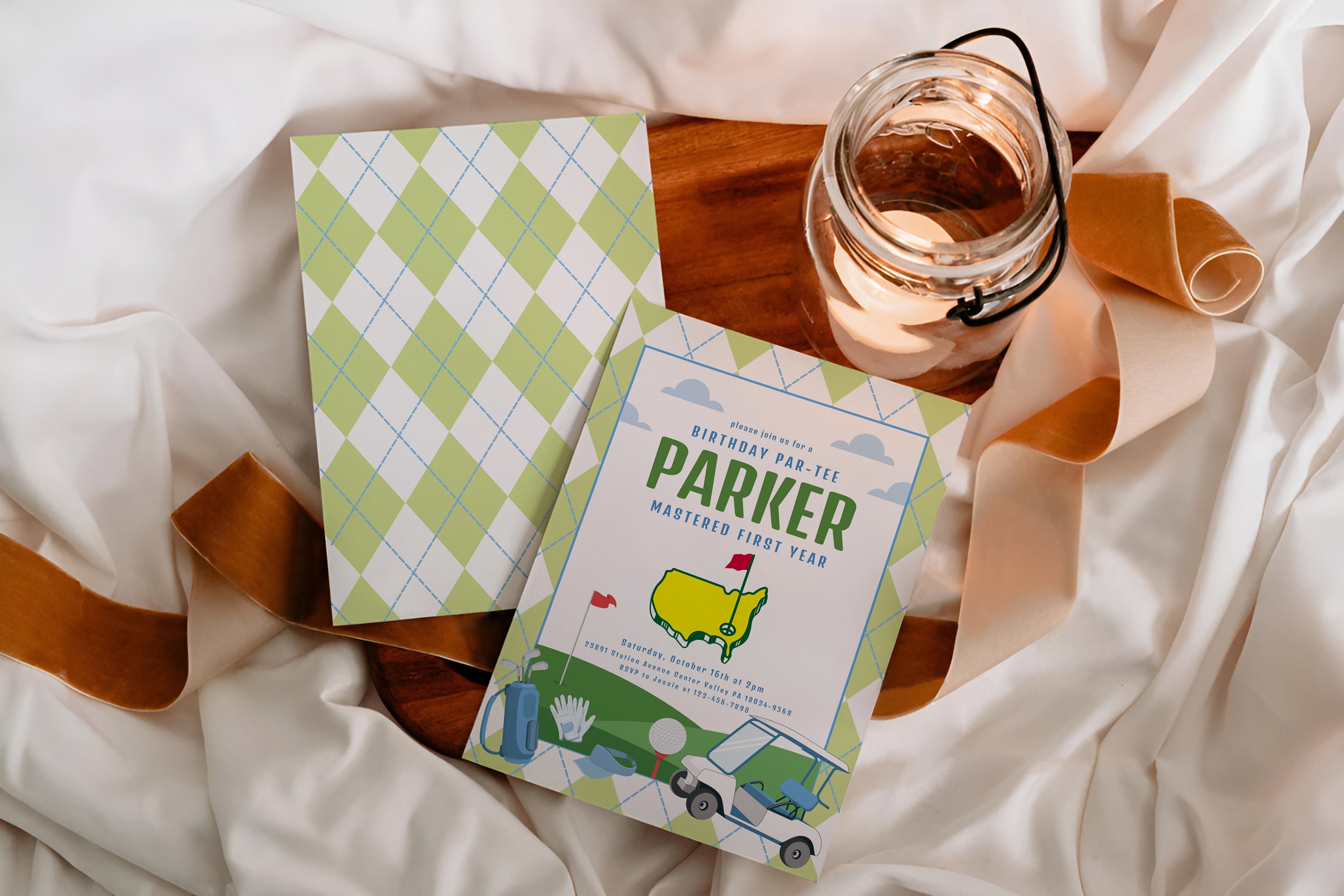 Masters Golf Birthday Invitation Golf First Birthday Invite Mastered ...