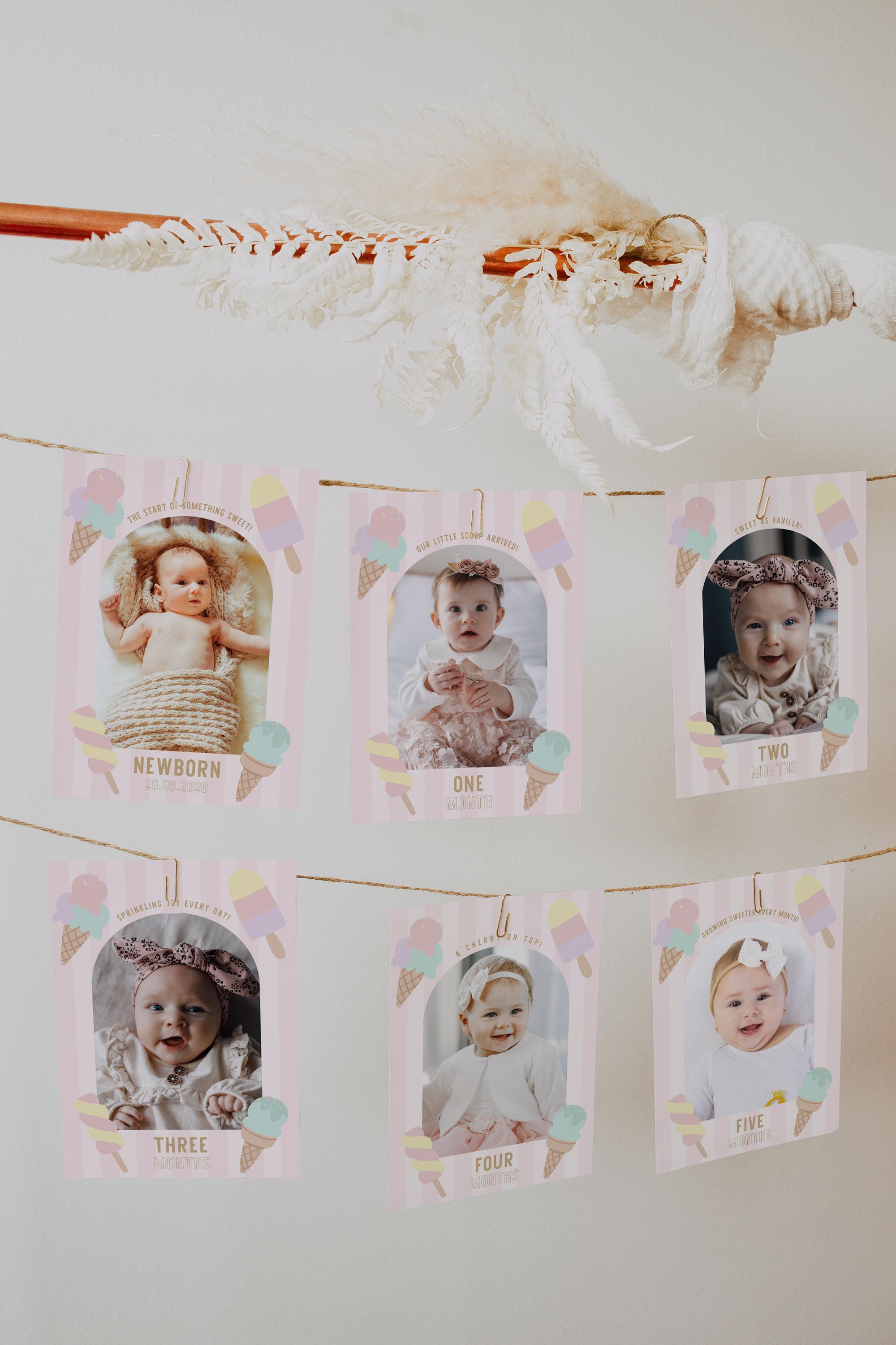 Ice Cream Birthday Favor Tags: Editable Summer Party Decor (digital ...