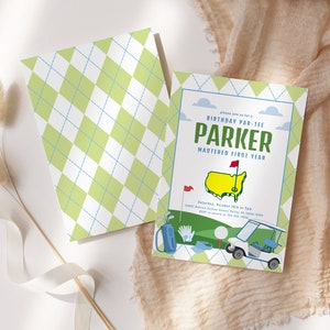 Masters Golf Birthday Invitation - Golf First Birthday Invite ...