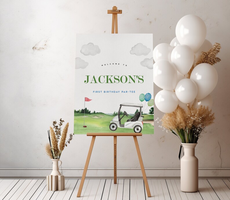 Golf Birthday Food Tent Cards: Editable Party Decor (Digital Download ...
