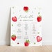 Strawberry Birthday Milestone Board Berry First Birthday Party Poster ...