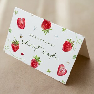 Strawberry Birthday Favor Tags Template - Personalized Berry First ...