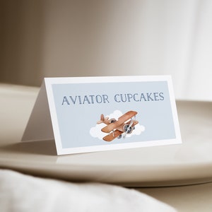 Airplane Birthday Favor Tags Template Personalized Aviation Theme Gift ...