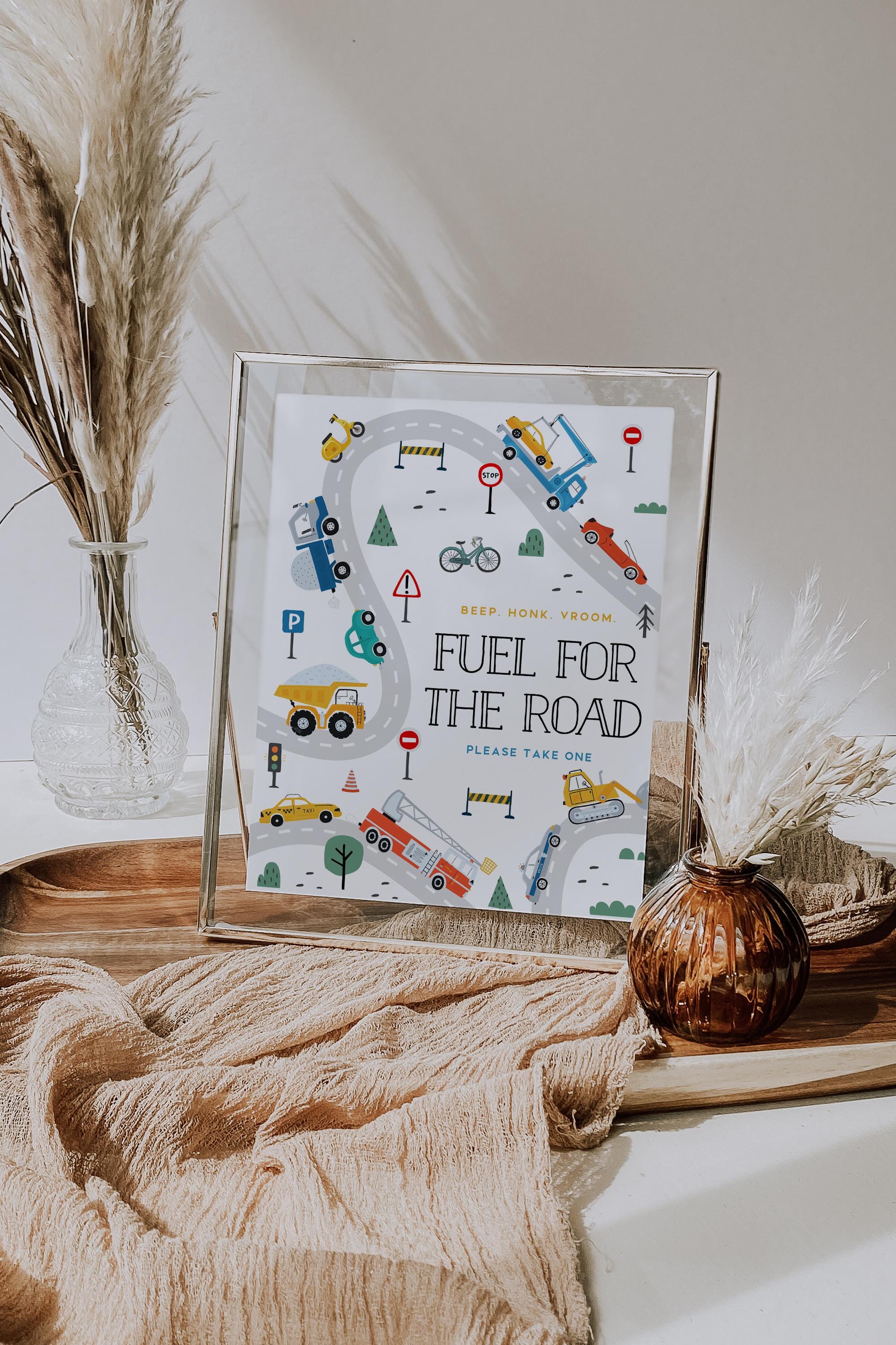 Transportation Birthday Table Sign: Editable Vehicle Theme Party Decor ...