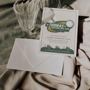 Masters Golf Birthday Invitation Golf First Birthday Invite Mastered ...