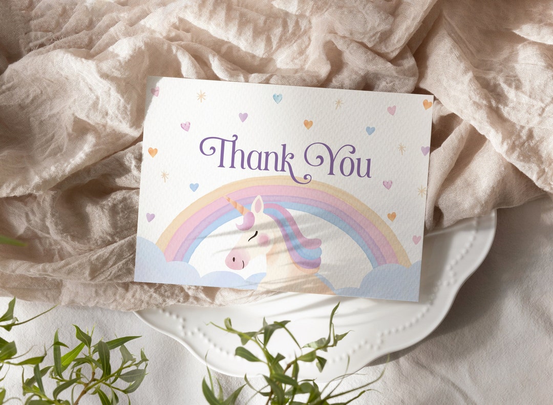 Unicorn Birthday Favor Tags Template Magical Theme Gift Tags Pastel ...