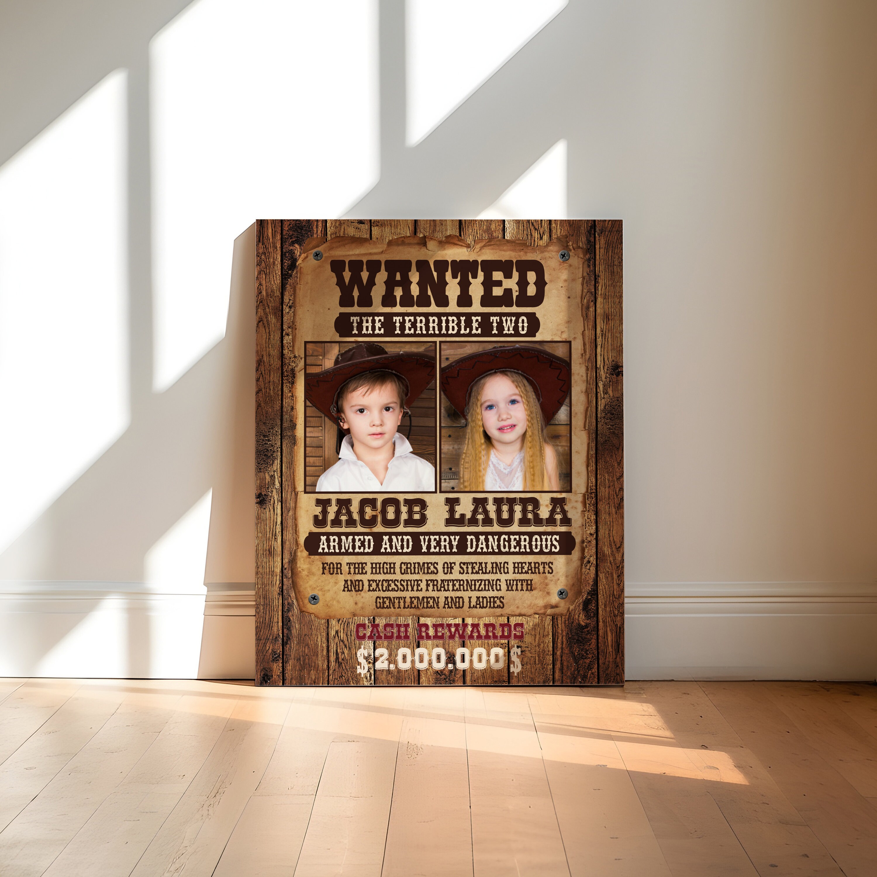 Editable Western Wanted Poster Template Western Outlaw Reward Sign Wild ...