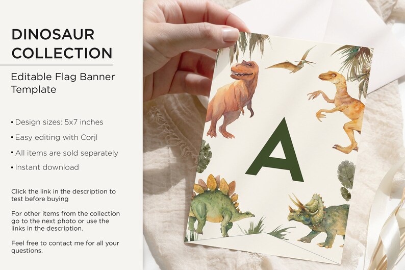 Dinosaur Birthday Flag Banner Jurassic Theme Party Decor Trex Birthday ...