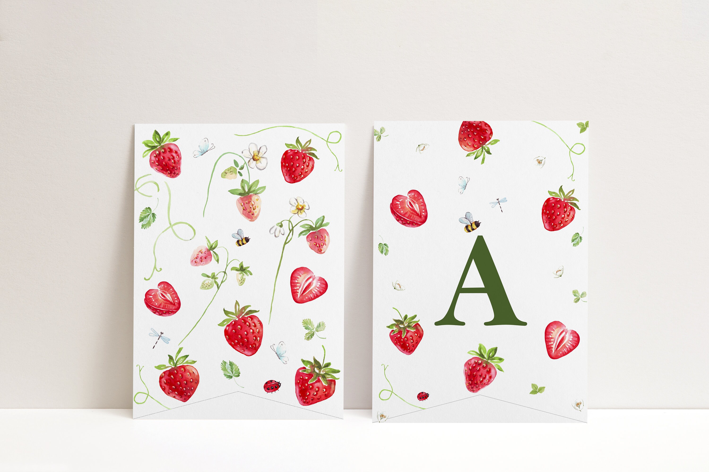 Strawberry Birthday Food Tent: Berry Sweet Party Decor (editable ...