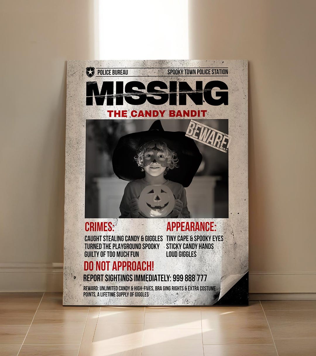 Buy Halloween Mystery Wanted Poster Template: Editable Missing Sign ...
