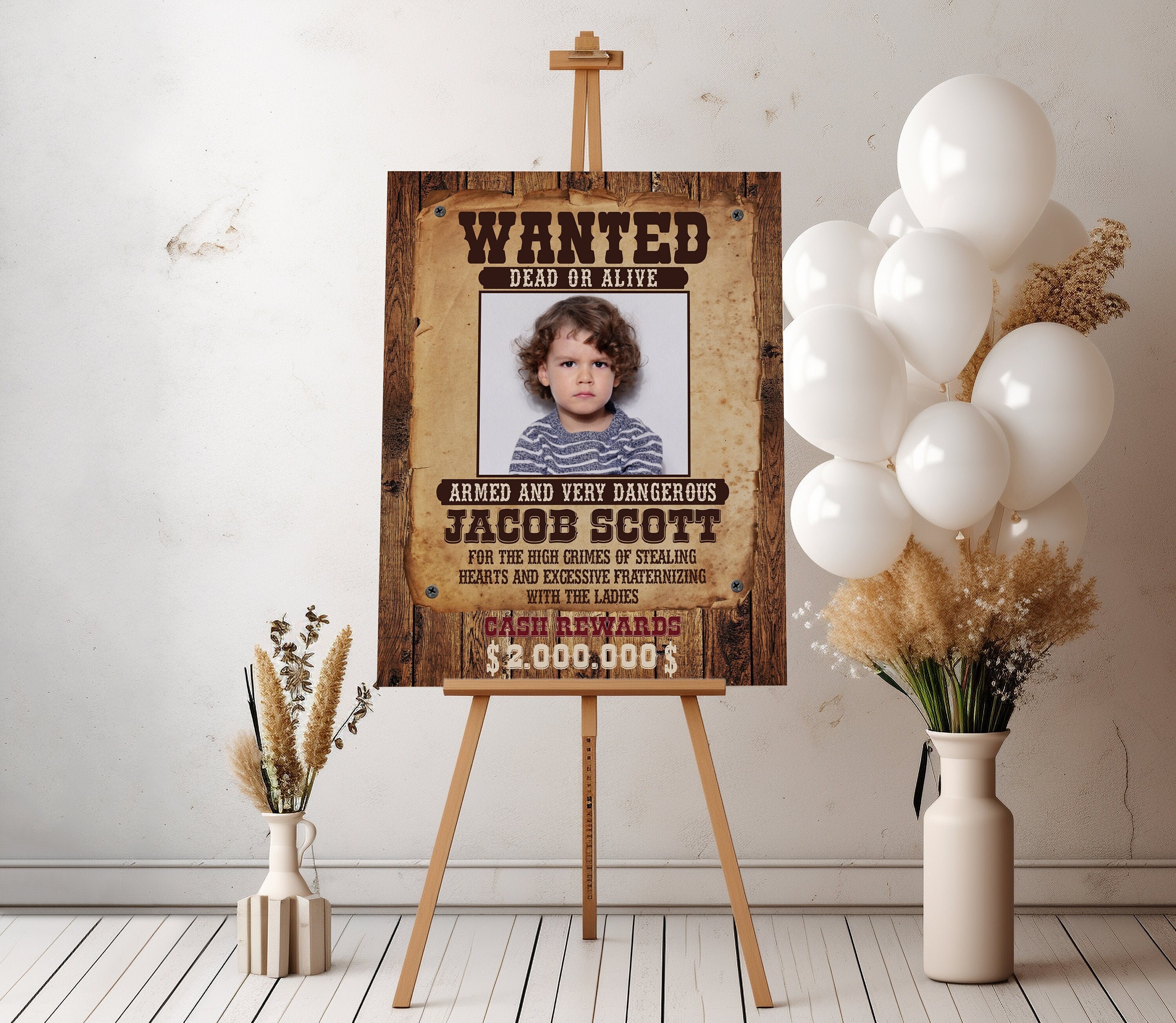 Editable Western Wanted Poster Template Western Outlaw Reward Sign Wild ...