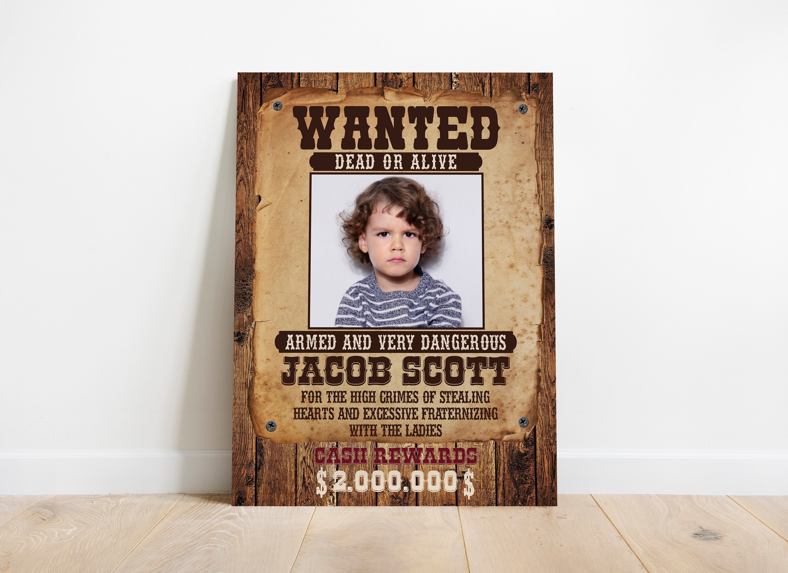 Editable Western Wanted Poster Template Western Outlaw Reward Sign Wild ...