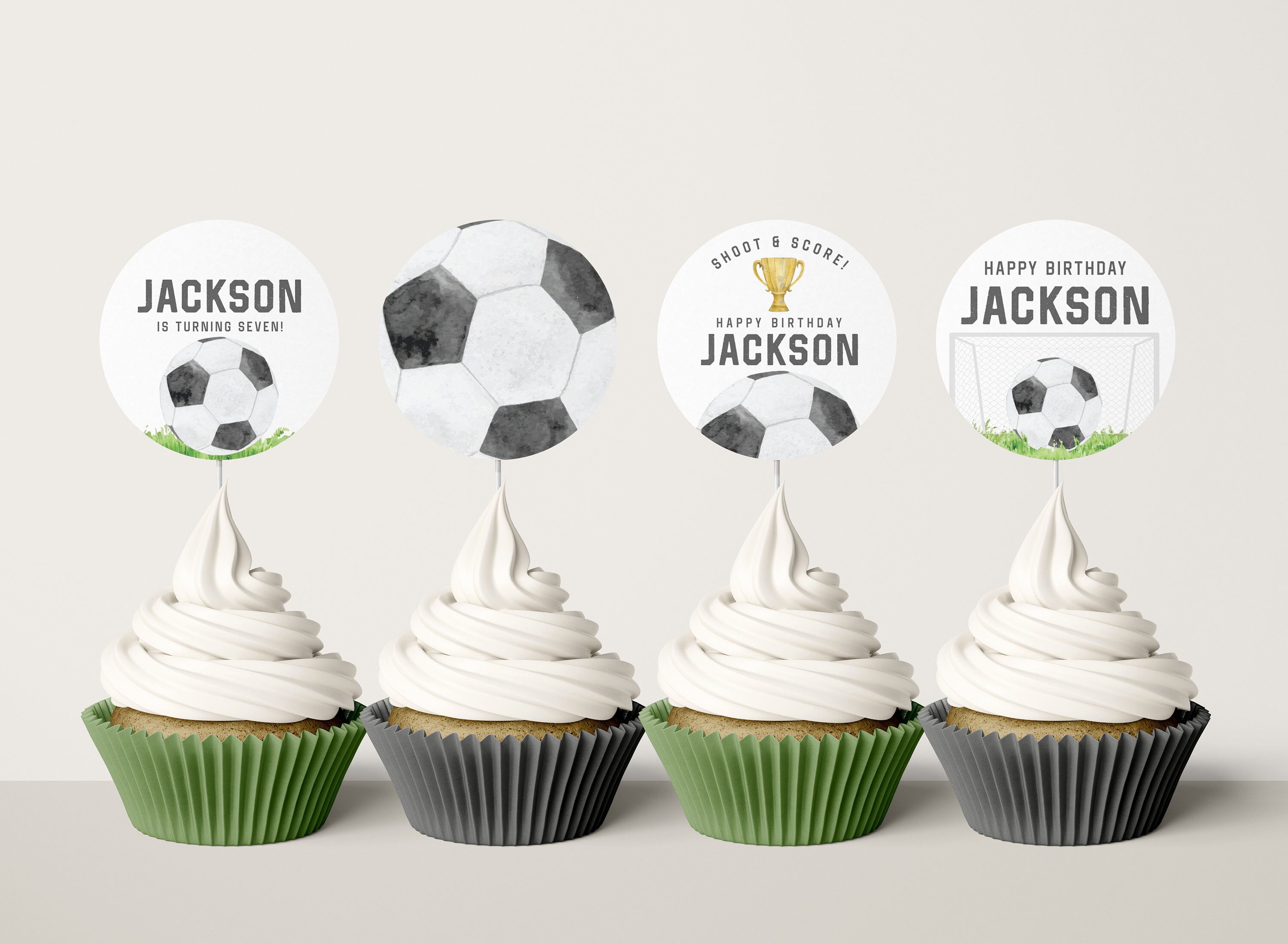 Soccer Birthday Backdrop Custom Football Theme Party Banner Sports ...