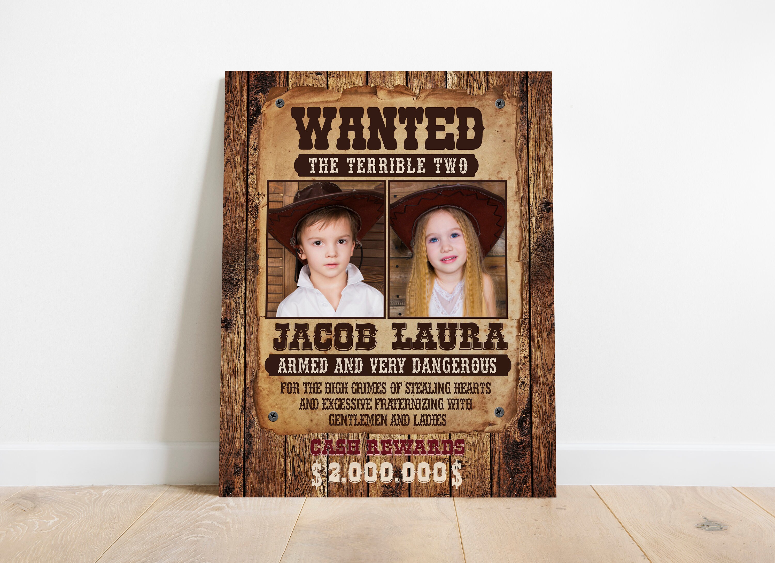 Editable Western Wanted Poster Template Western Outlaw Reward Sign Wild ...