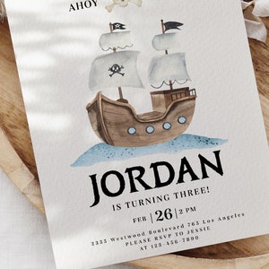 Pirate Birthday Welcome Sign - Ahoy Matey - Nautical Adventure Theme ...