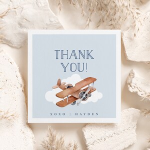 Airplane Birthday Favor Tags Template Personalized Aviation Theme Gift ...