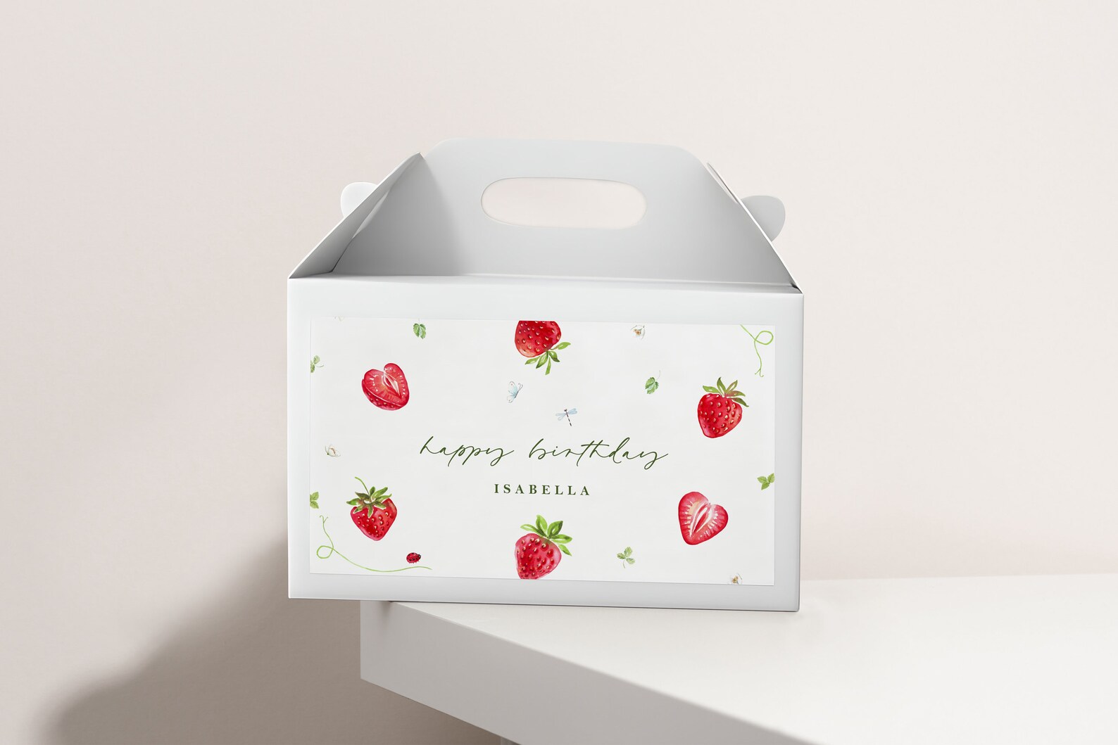 Strawberry Birthday Food Tent: Berry Sweet Party Decor (editable ...