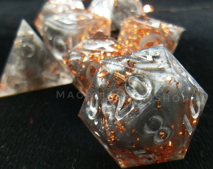 Handmade Sharp Edge Dice Set Bonfire Autumn Inspired - Etsy