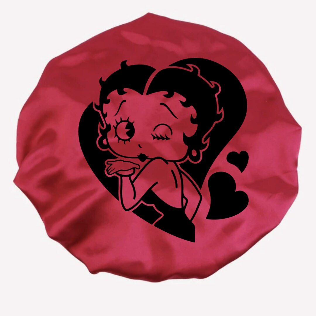 Betty Boop Personalized Satin Hair Bonnet Gift for Her Custom Sleep Cap ...