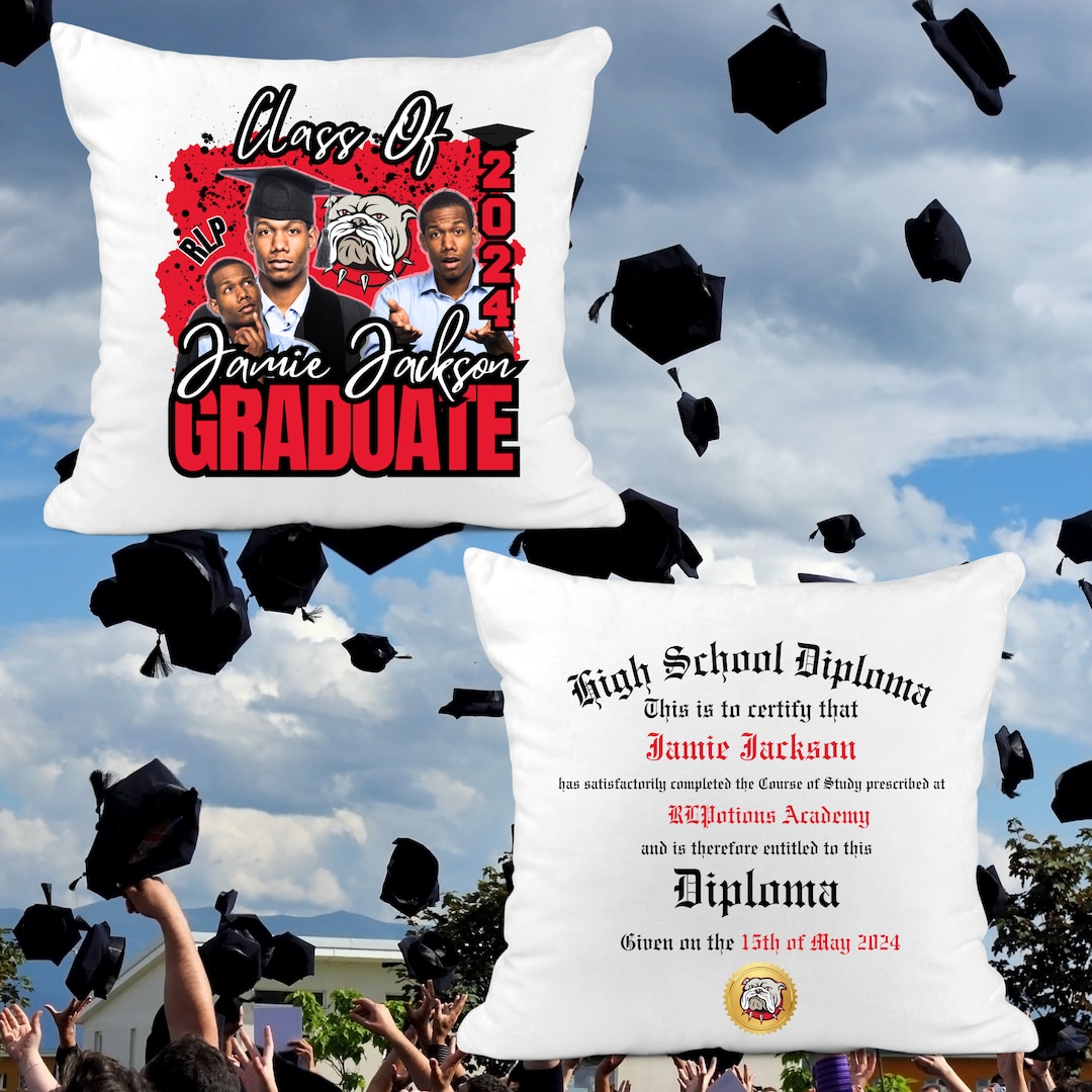 Personalized Graduation Pillow Custom Diploma Throw Pillow Graduation ...