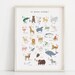 PRINTABLE Animal Alphabet Poster for Kids, Alphabet Educational Poster ...