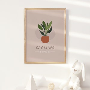 PRINTABLE Calming Corner Poster, Calm Down Emotions Nursery Educational ...