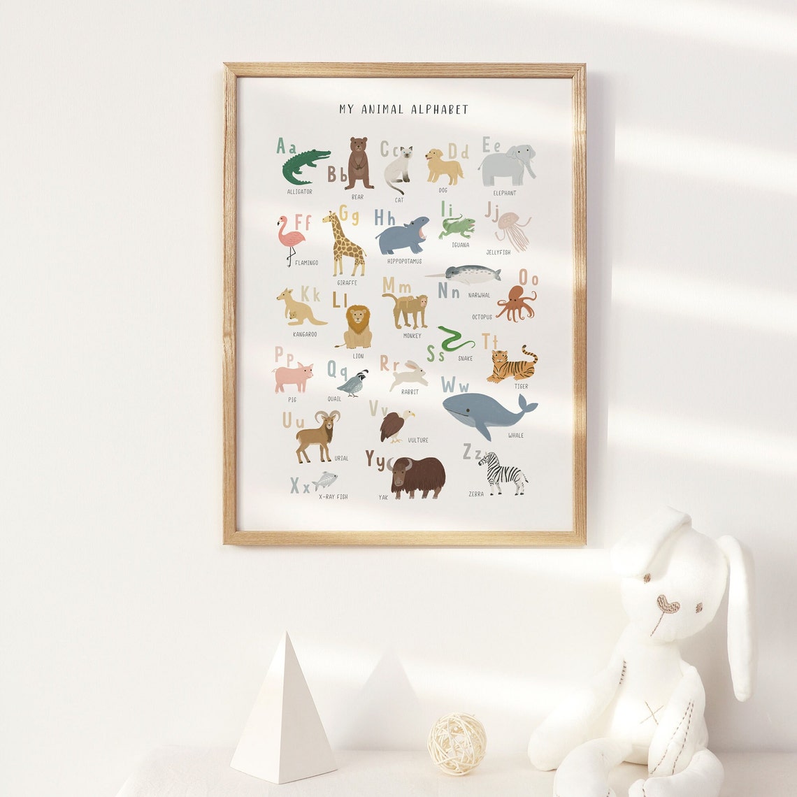 PRINTABLE Animal Alphabet Poster for Kids Alphabet - Etsy