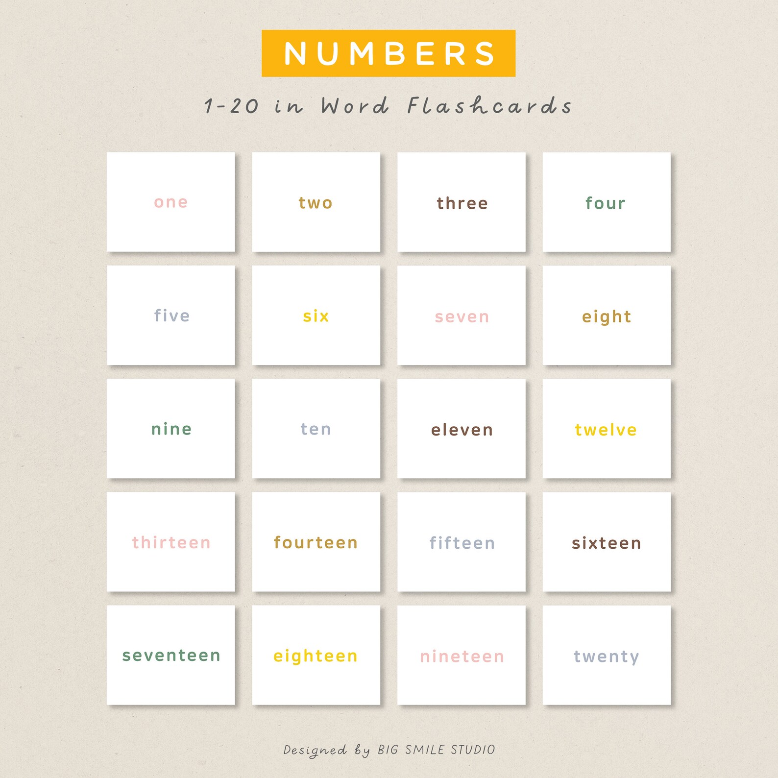 BUNDLE Number Sense Flashcards Printable for Kids, Learning Numbers ...