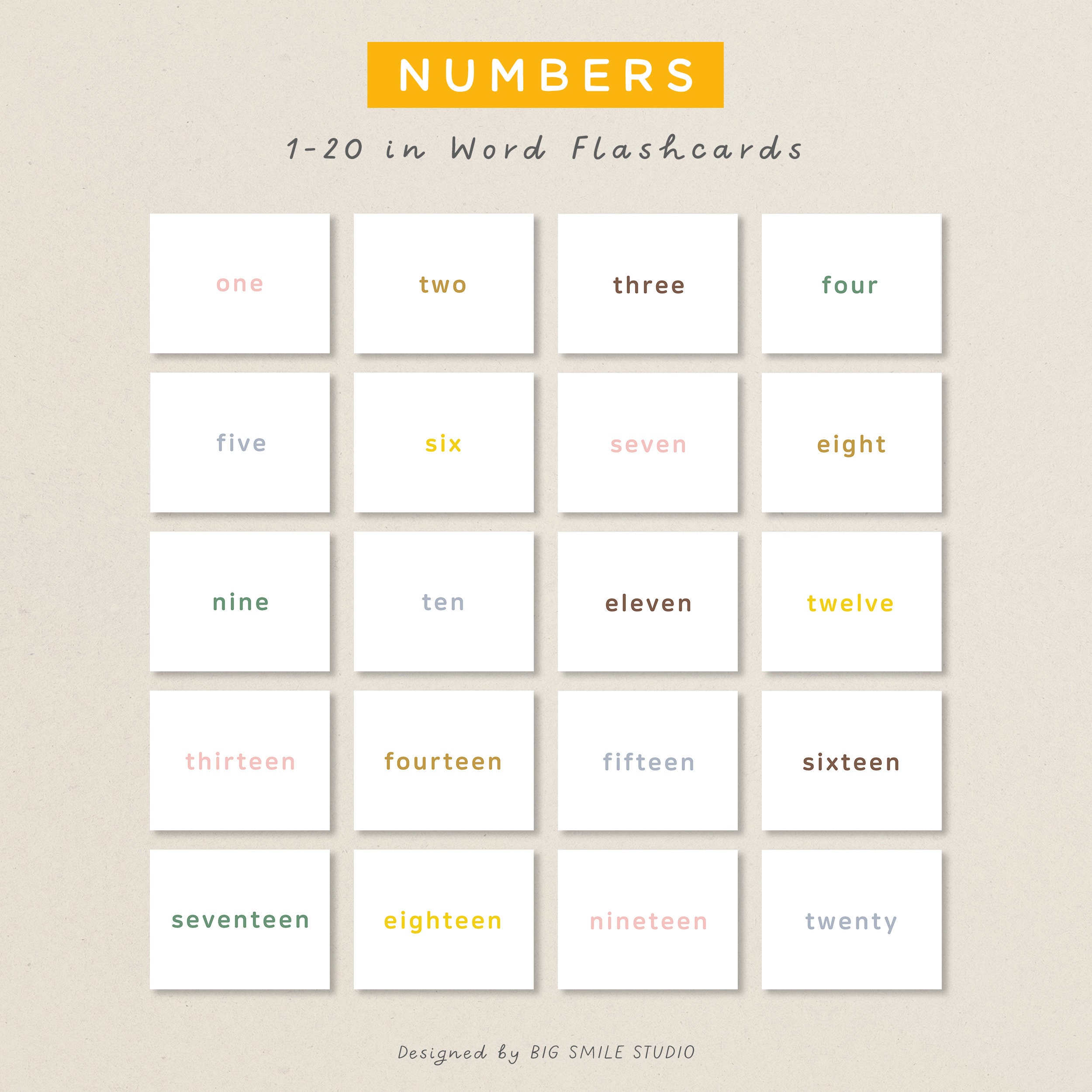 BUNDLE Number Sense Flashcards Printable for Kids, Learning Numbers ...