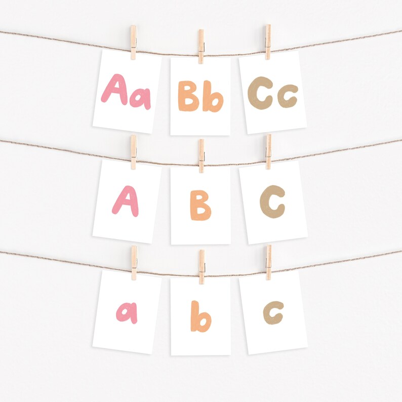 PRINTABLE Alphabet Flashcards for Kids, Montessori Preschool Homeschool ...