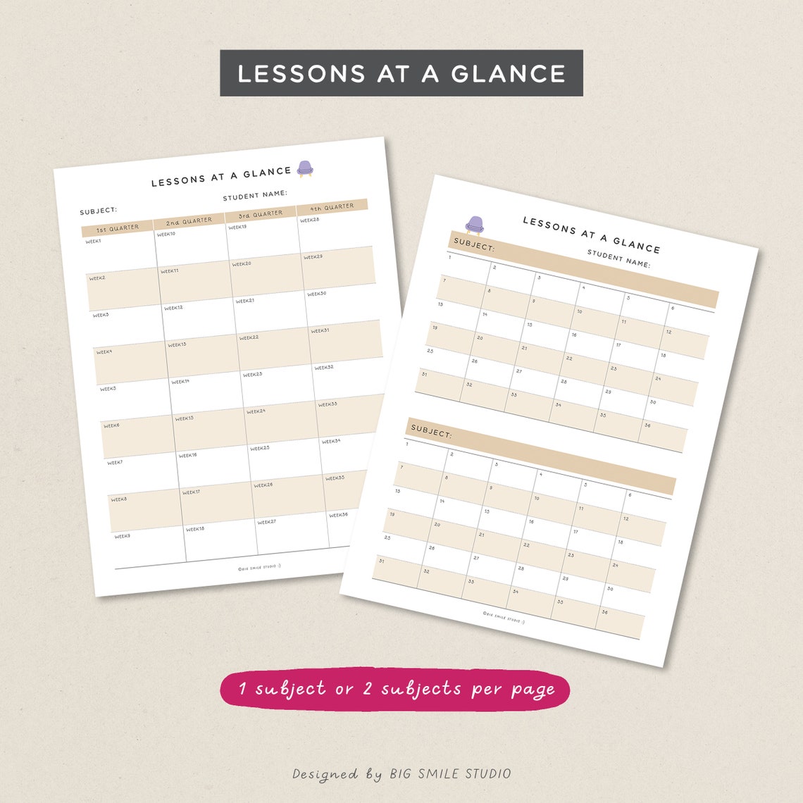 PRINTABLE Homeschool Planner Teacher Lesson Planner - Etsy