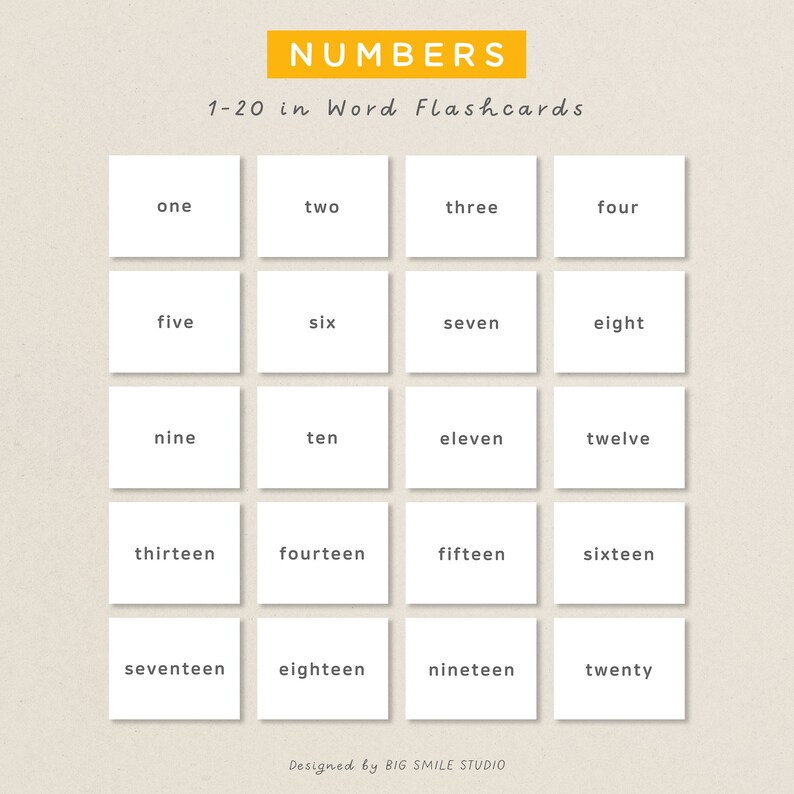 BUNDLE Number Sense Flashcards Printable for Kids, Learning Numbers ...
