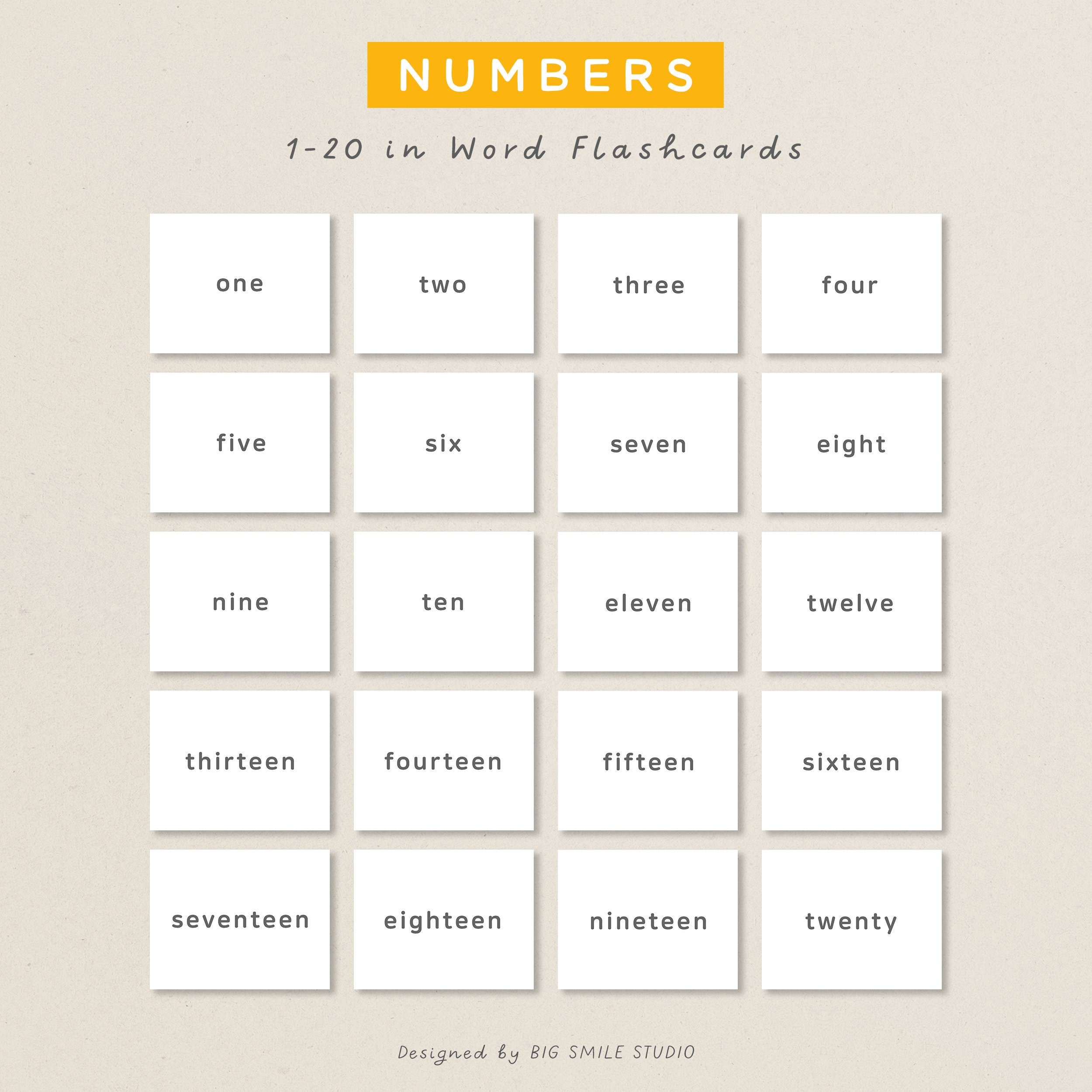 BUNDLE Number Sense Flashcards Printable for Kids, Learning Numbers ...