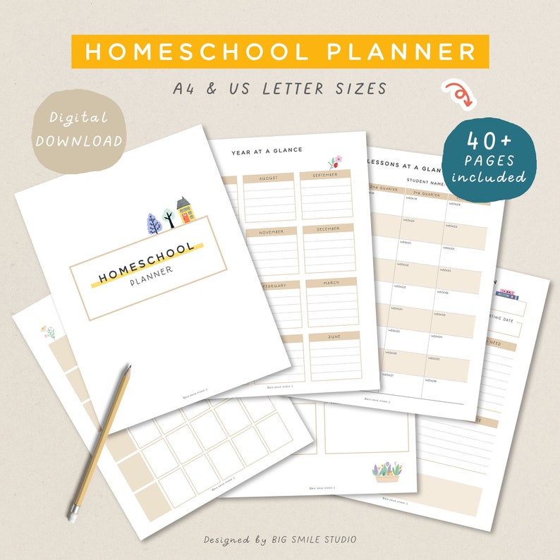 PRINTABLE Homeschool Planner, Teacher Lesson Planner, Preschool ...