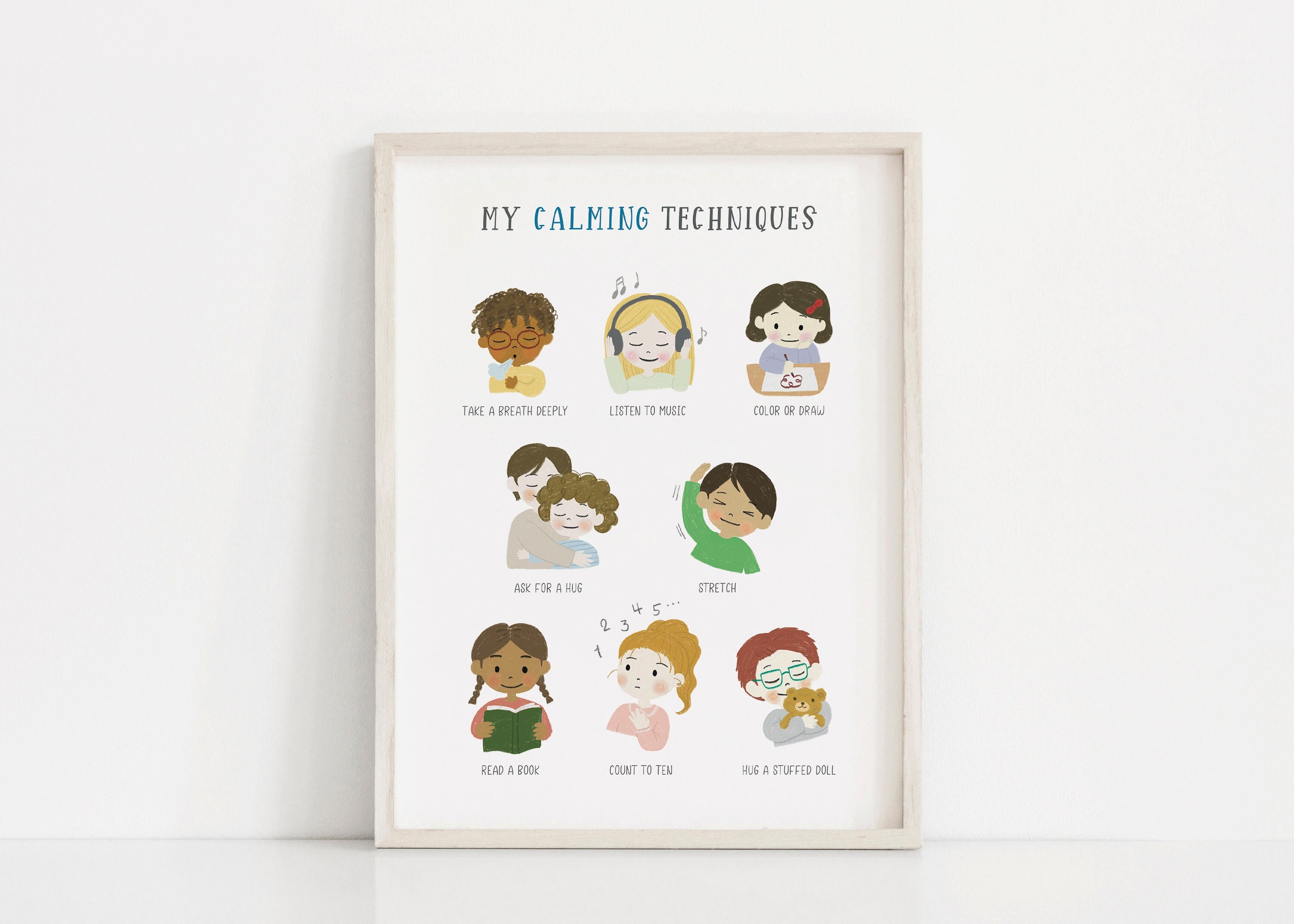 PRINTABLE Calming Techniques for Kids Calm Corner Preschool - Etsy