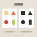PRINTABLE Shapes Flashcards for Kids, Montessori Toddler Preschool ...