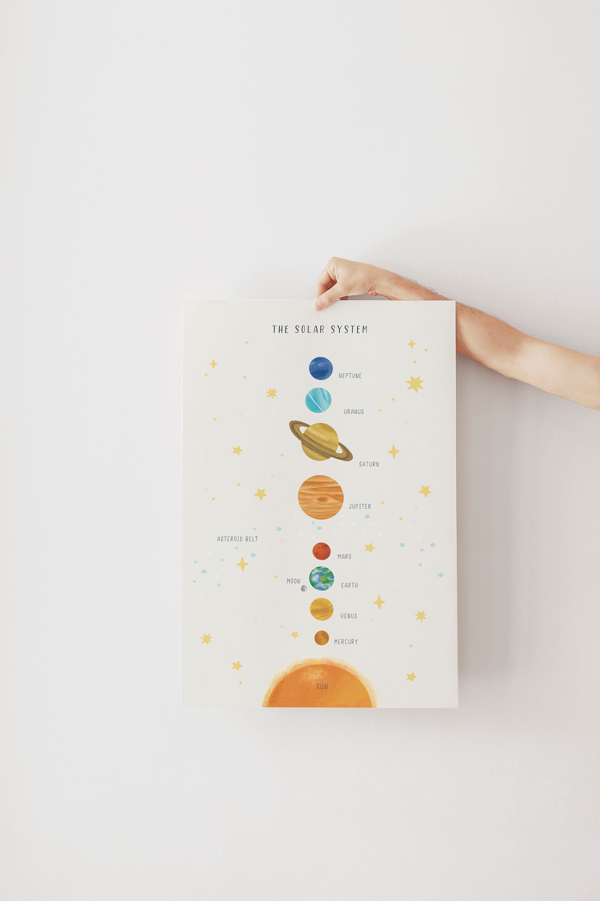 PRINTABLE Solar System Poster for Kids, Outer Space Science Poster ...