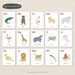 PRINTABLE Animal Alphabet Flashcards for Kids, Montessori Preschool ABC ...