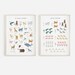 PRINTABLE Animal Alphabet and Counting Poster for Kids, Set of 2, ABC ...